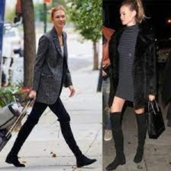 Stuart Weitzman | Shoes | Stuart Weitzman Lowland Black Suede Over The Knee Boots | Poshmark